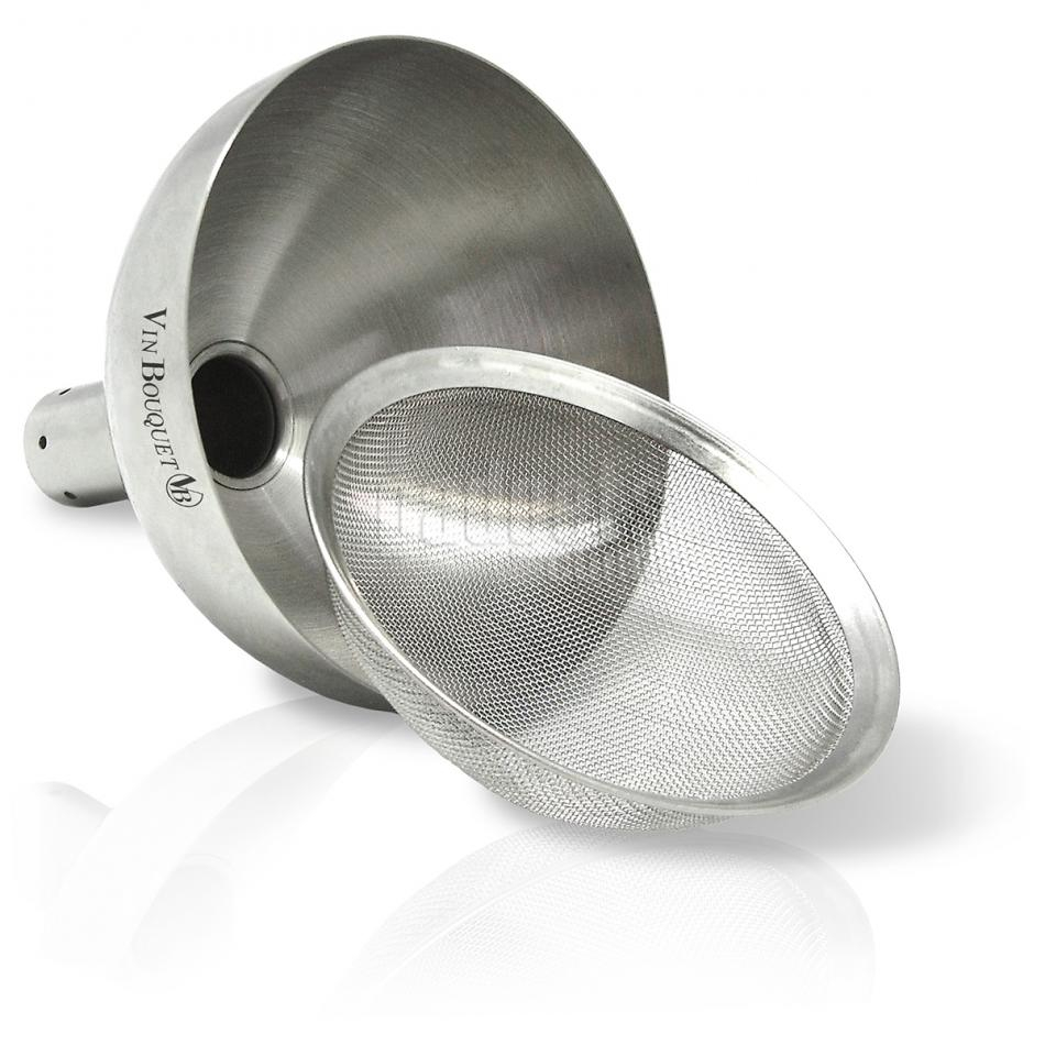 Embudo decantador acero con colador | Gadgets & Cuina