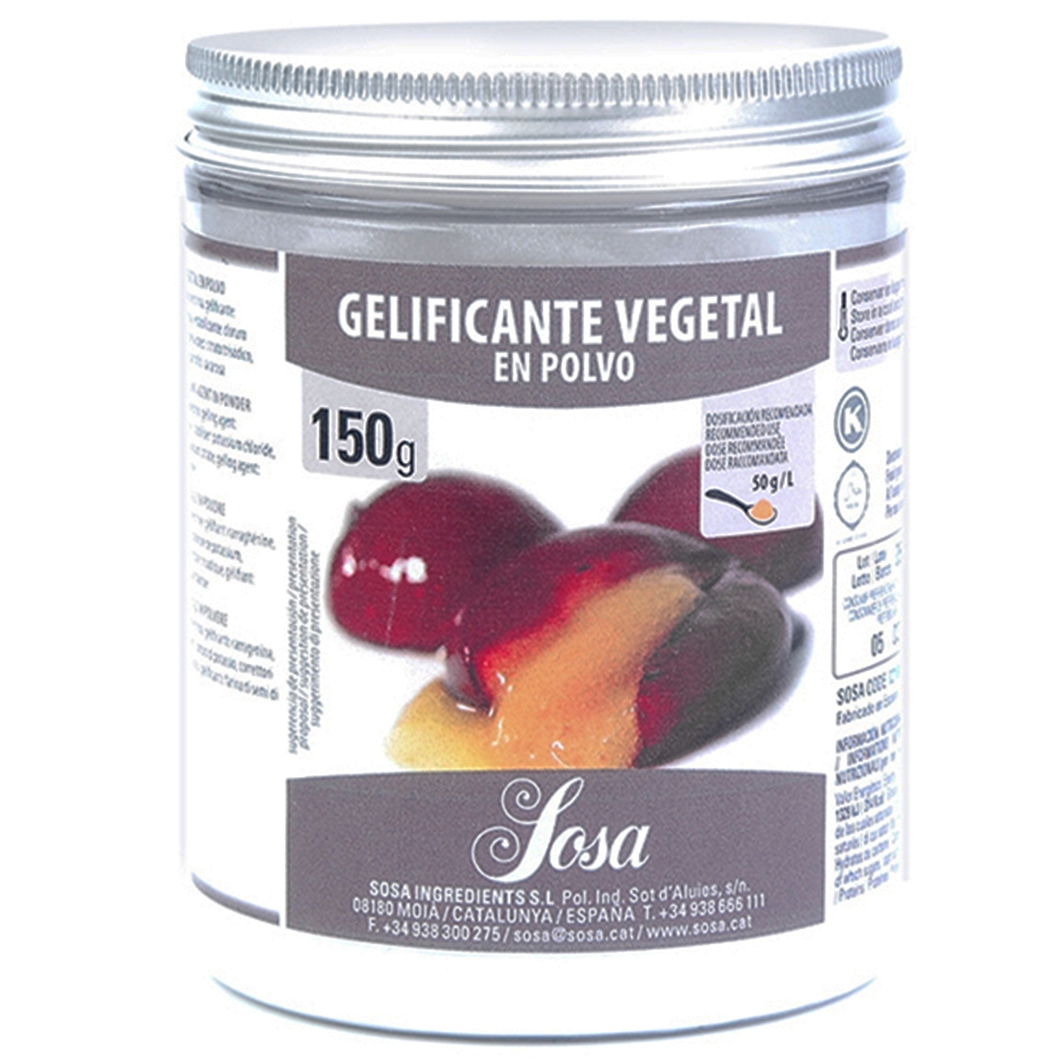 Gelificante Vegetal Polvo 150 g | Gadgets & Cuina
