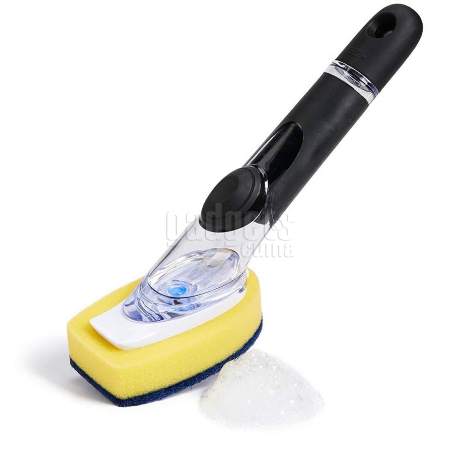 Estropajo platos con dosificador jabón y mango | Gadgets & Cuina