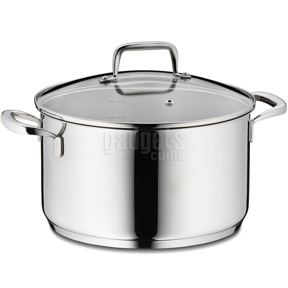 Olla acero 18/10 con tapa cristal | Gadgets & Cuina