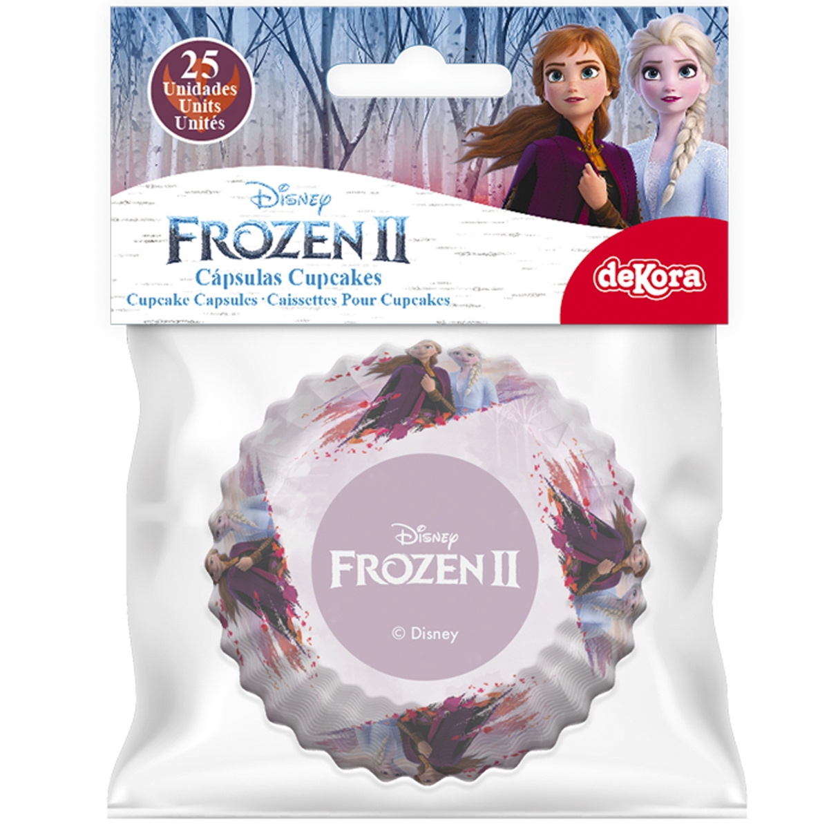 Papel cupcakes x60 Disney Frozen | Gadgets & Cuina