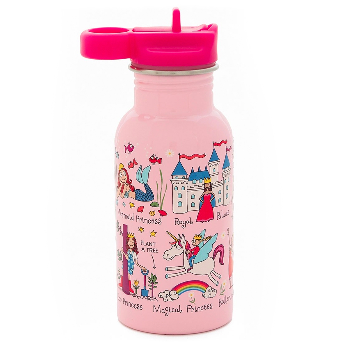Botella inox con pajita Princesa | Gadgets & Cuina